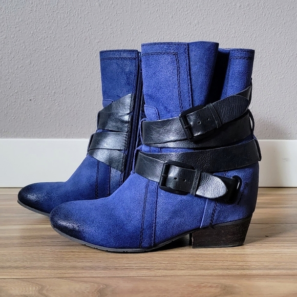 Anthropologie | Shoes | Anthro Naya Fisher Oiled Suede Biker Buckle ...